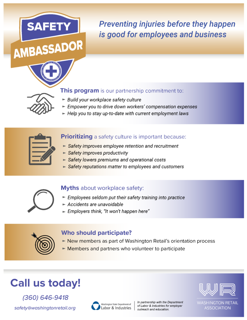 Safety Ambassador Program | Washington Retail Services
